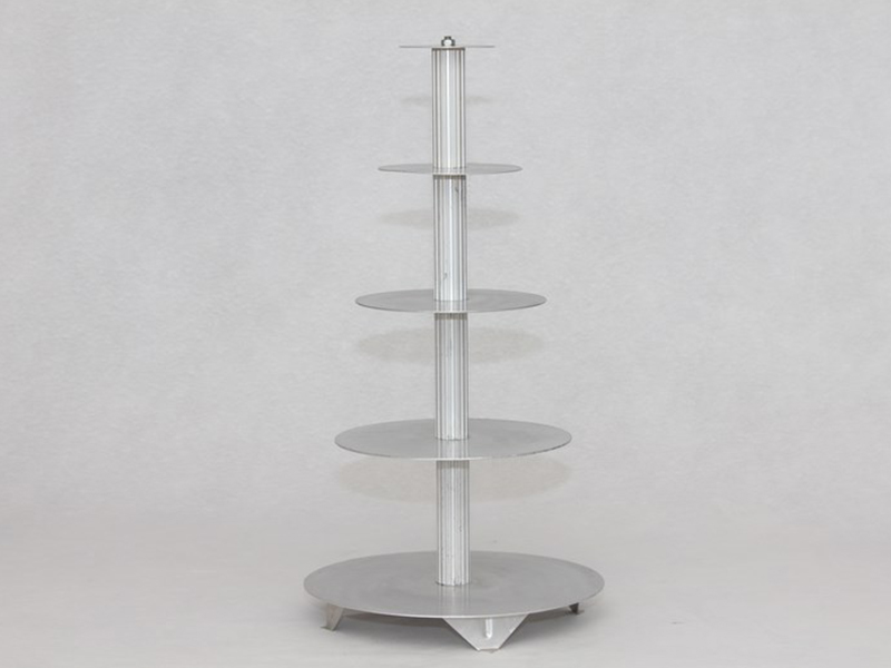 Présentoir buffet 5 étages en aluminium H60cm ø35cm - Breizh'Loc reception